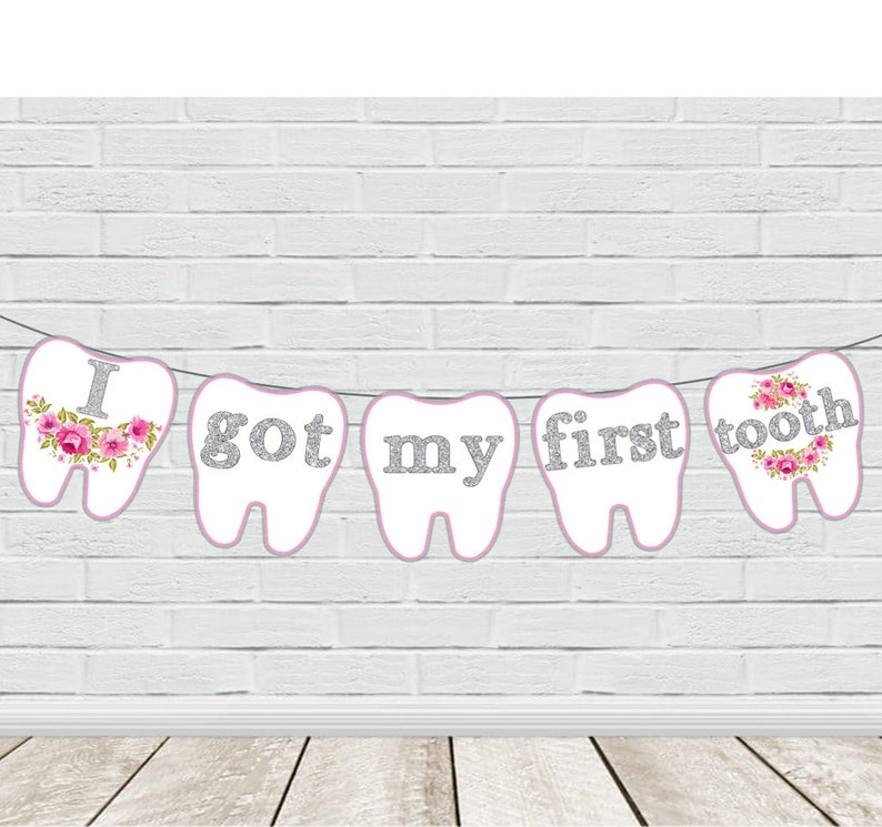 First Tooth Banner Digital and Printable - Etsy