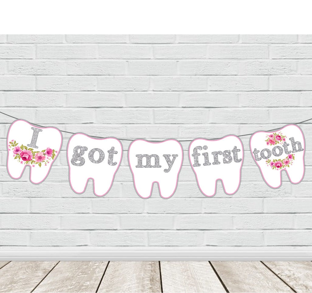 First Tooth Banner Digital and Printable - Etsy