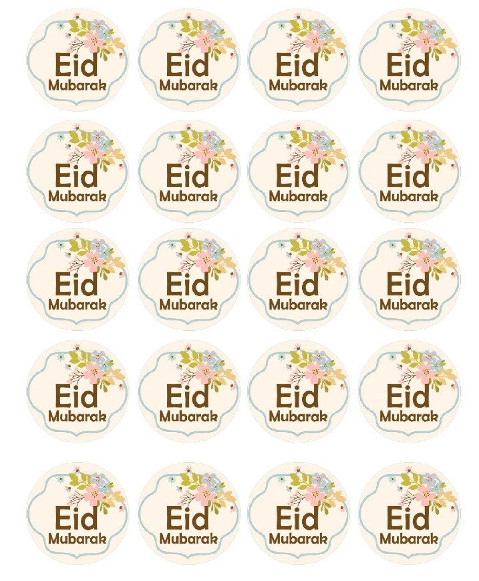 Digital and Printable Eid Labels, Eid Treats, Design DIY, Eid Stickers ...