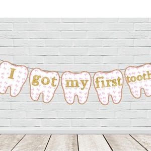 First Tooth Banner Digital and Printable - Etsy