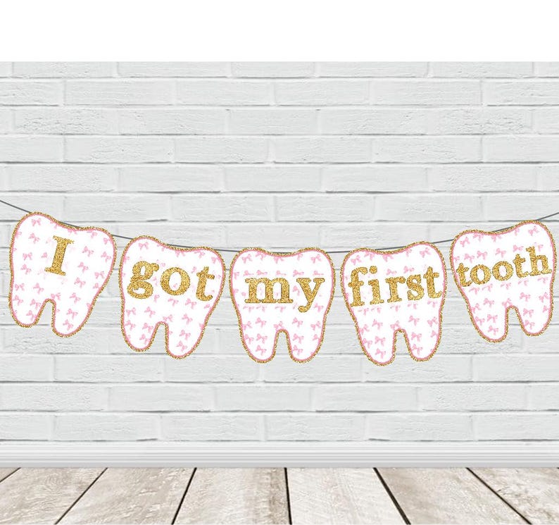 First Tooth Banner Digital and Printable - Etsy