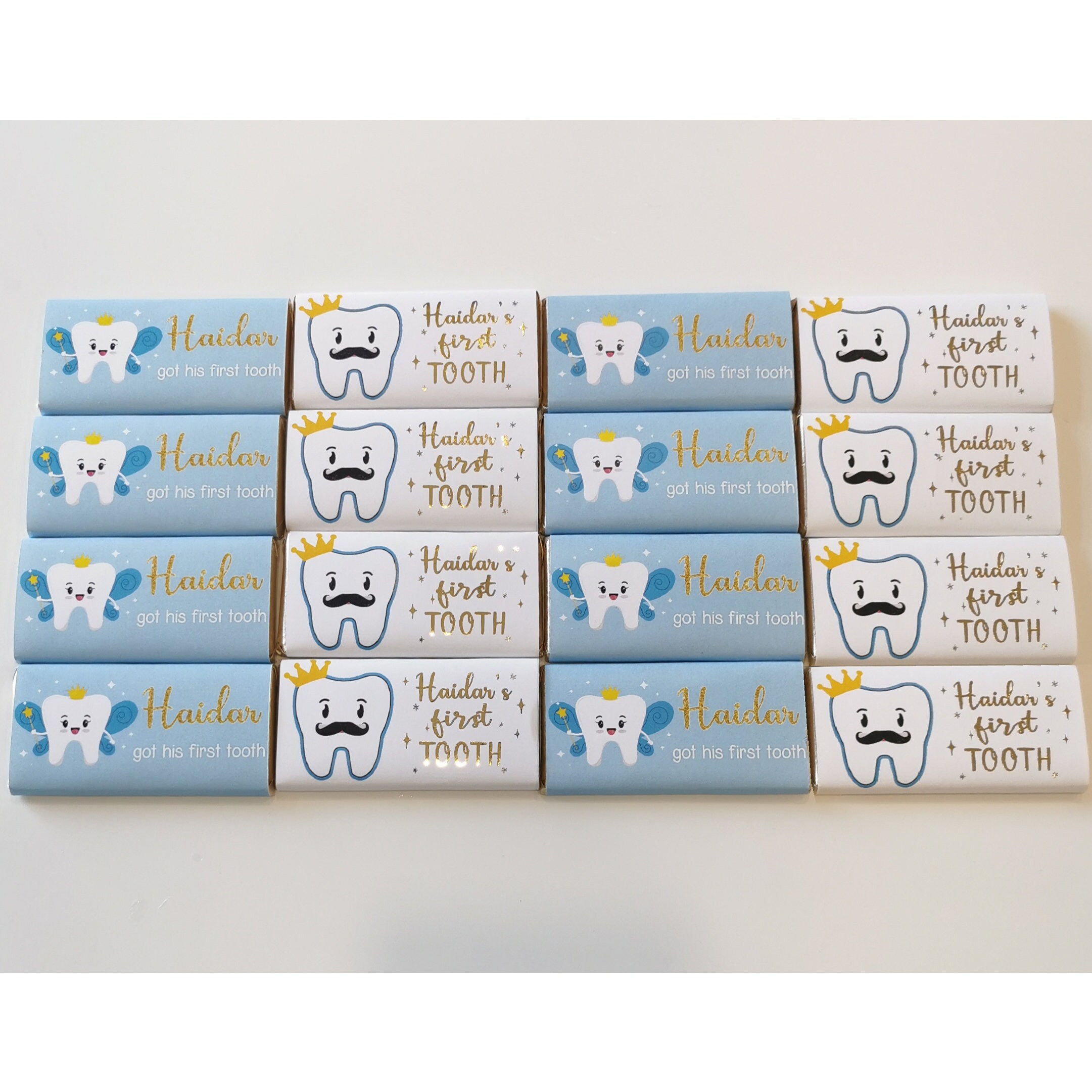 First Tooth Favours 10 Sets of 4 Pieces, First Tooth Chocolates ...