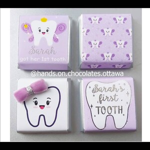 First Tooth Favours 10 Sets of 4 Pieces, First Tooth Chocolates ...
