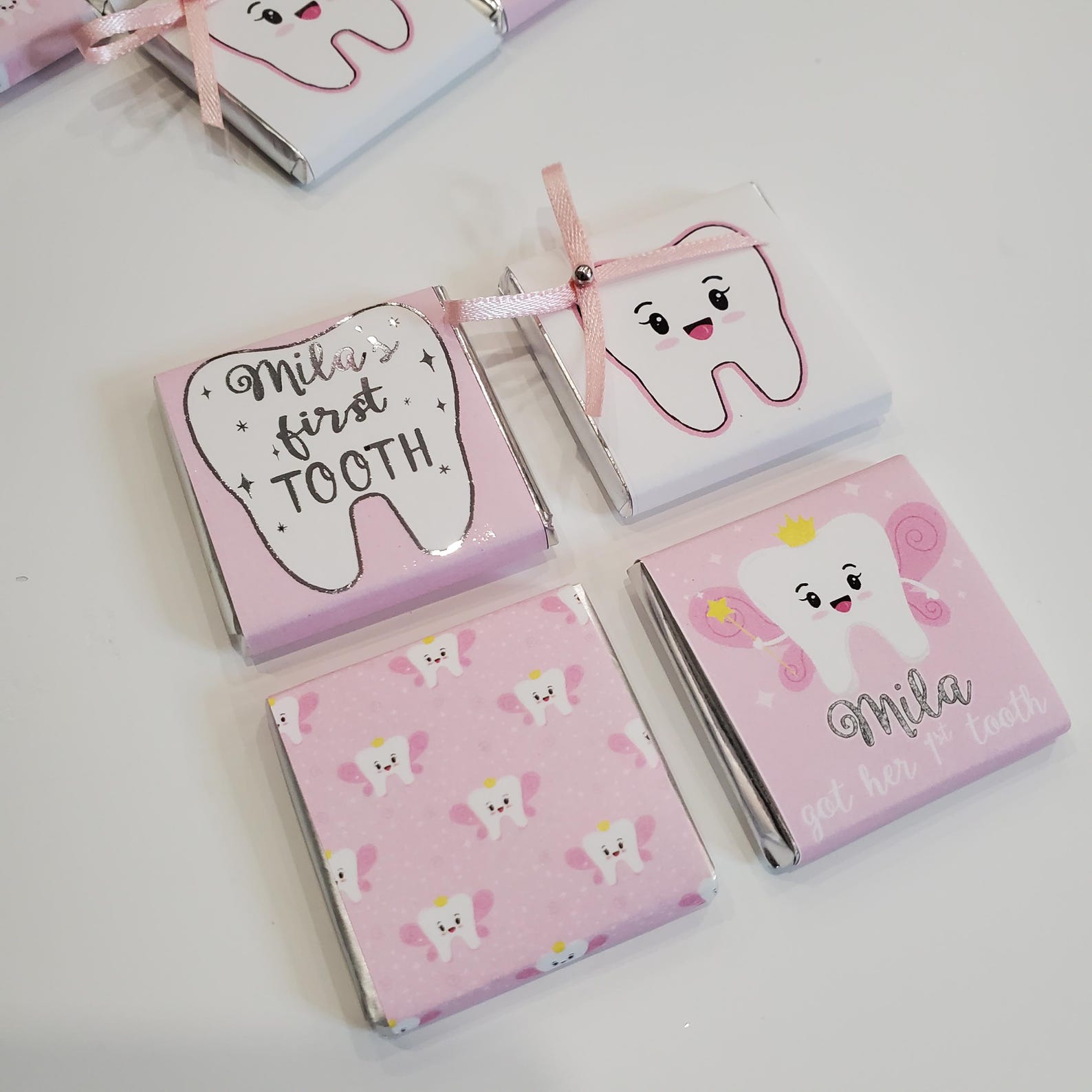 First Tooth Chocolate Favors – Set of 4 | First Tooth Celebration ...