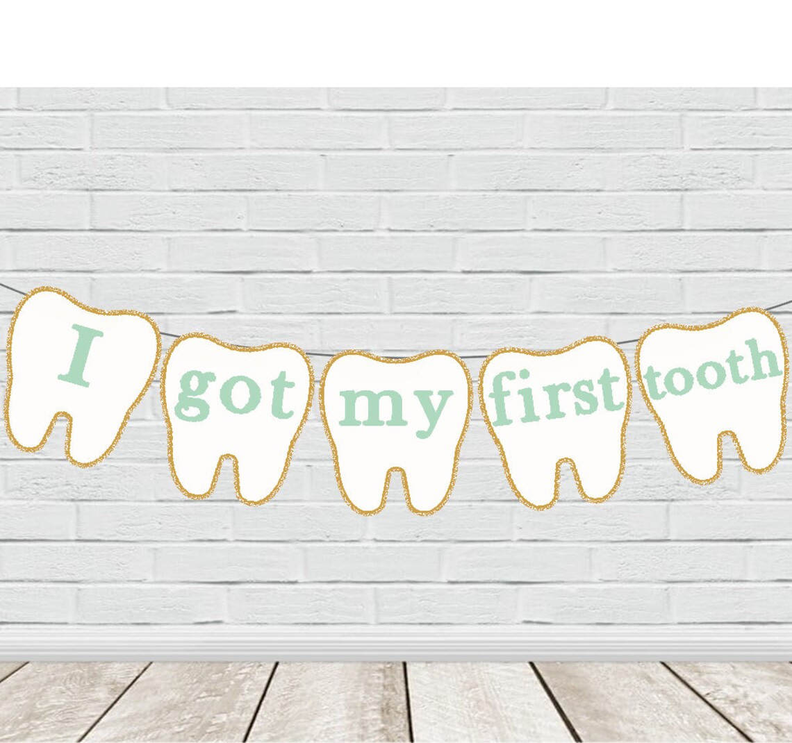 First Tooth Banner Digital and Printable - Etsy