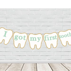 First Tooth Banner Digital and Printable - Etsy