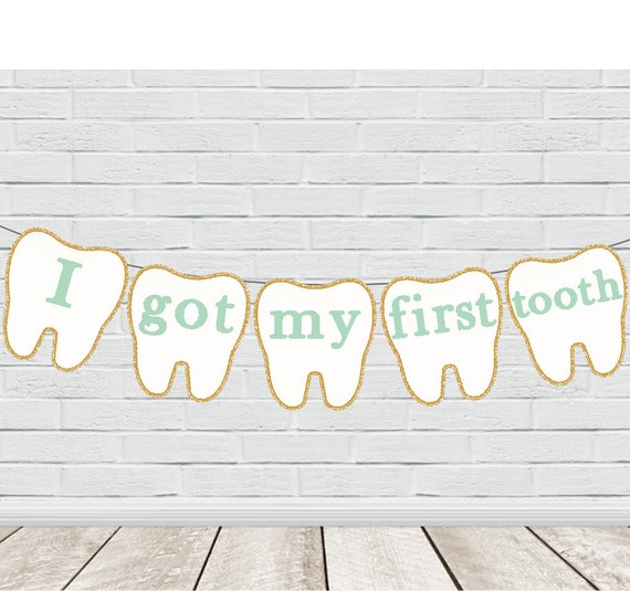 First Tooth Banner Digital and Printable | Etsy