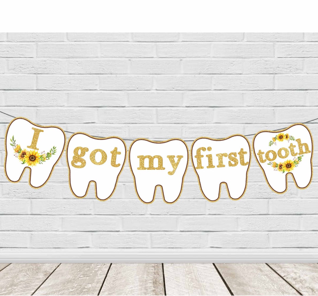 First Tooth Banner Digital and Printable - Etsy