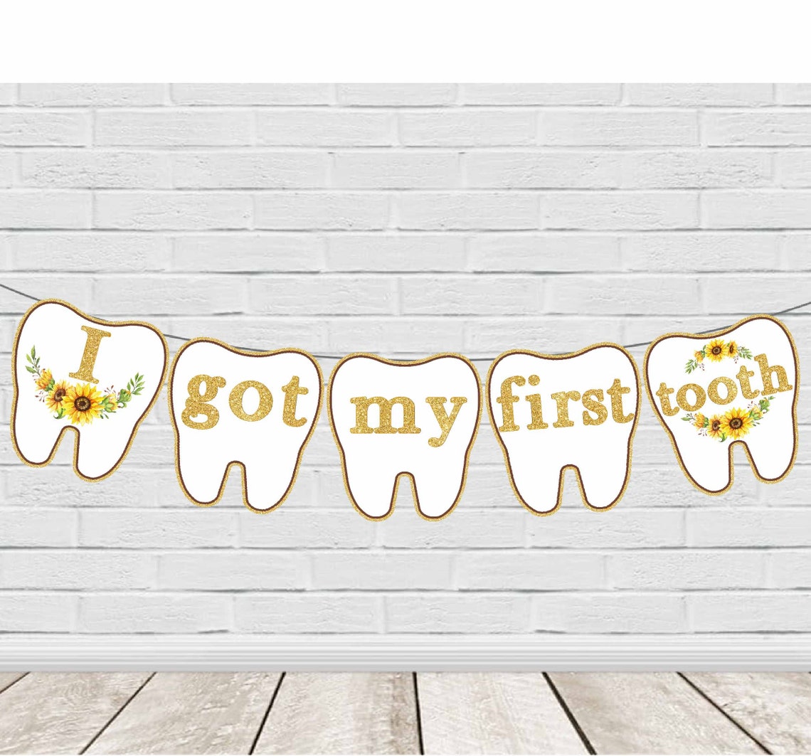 First Tooth Banner Digital and Printable - Etsy