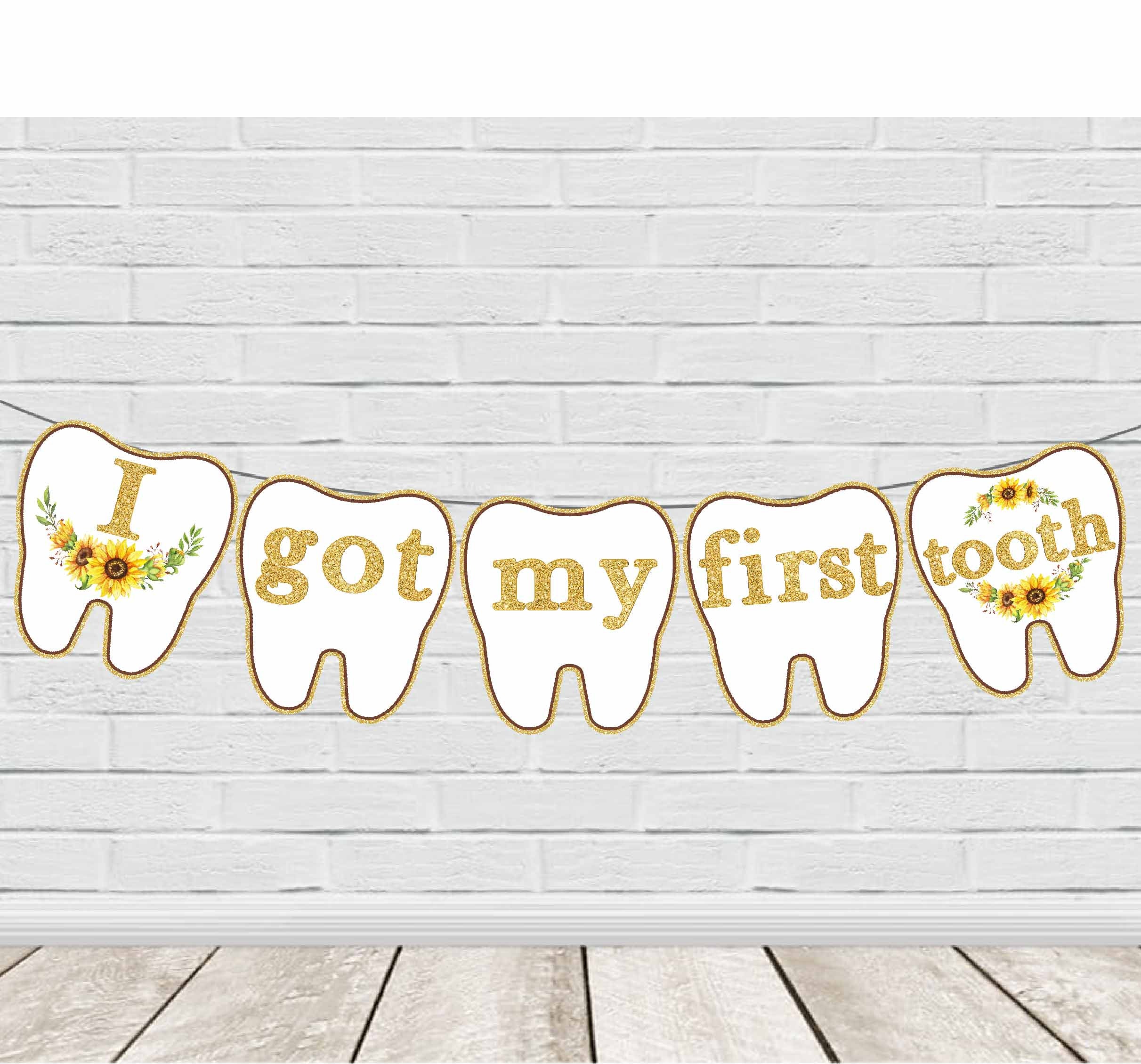First Tooth Banner Digital and Printable - Etsy