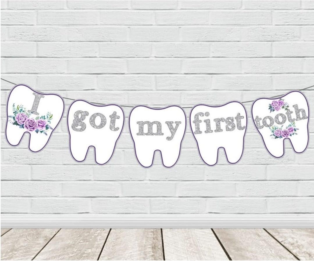First Tooth Banner Digital and Printable - Etsy