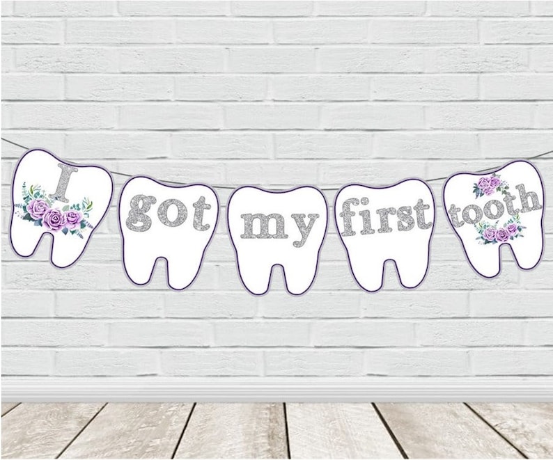 First Tooth Banner Digital and Printable - Etsy