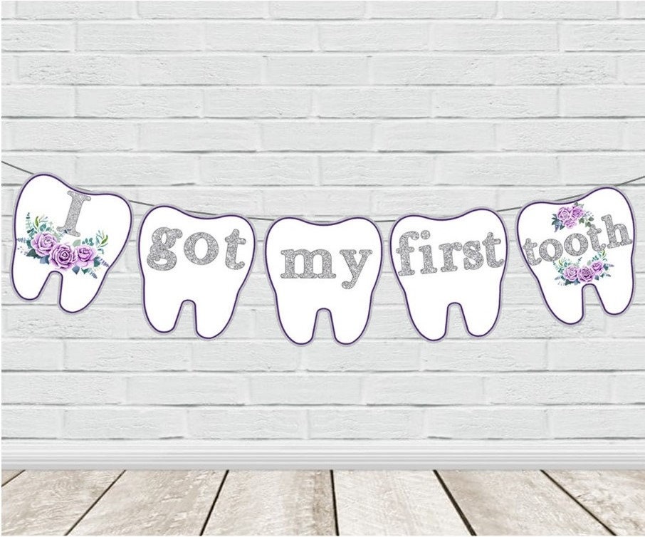 First Tooth Banner Digital and Printable - Etsy