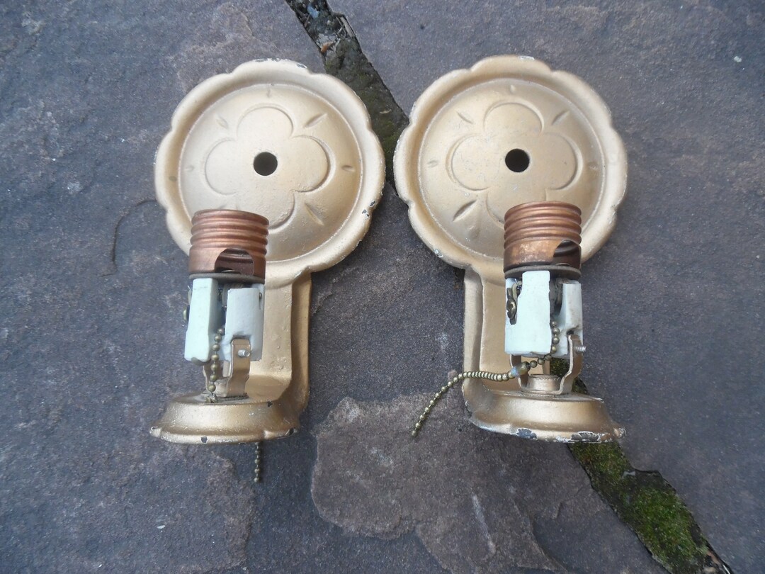 Two Metal Flower Lights - Etsy