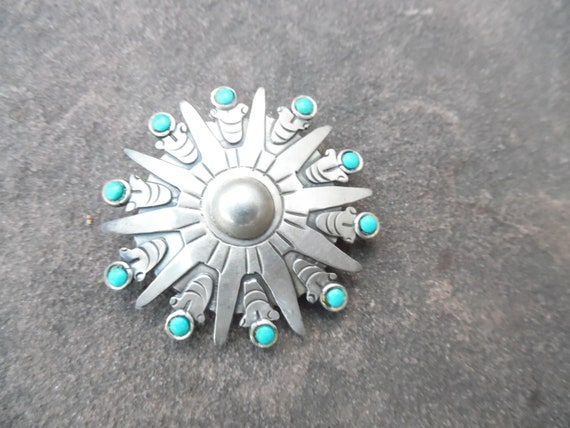 Vintage sterling silver pin - Gem