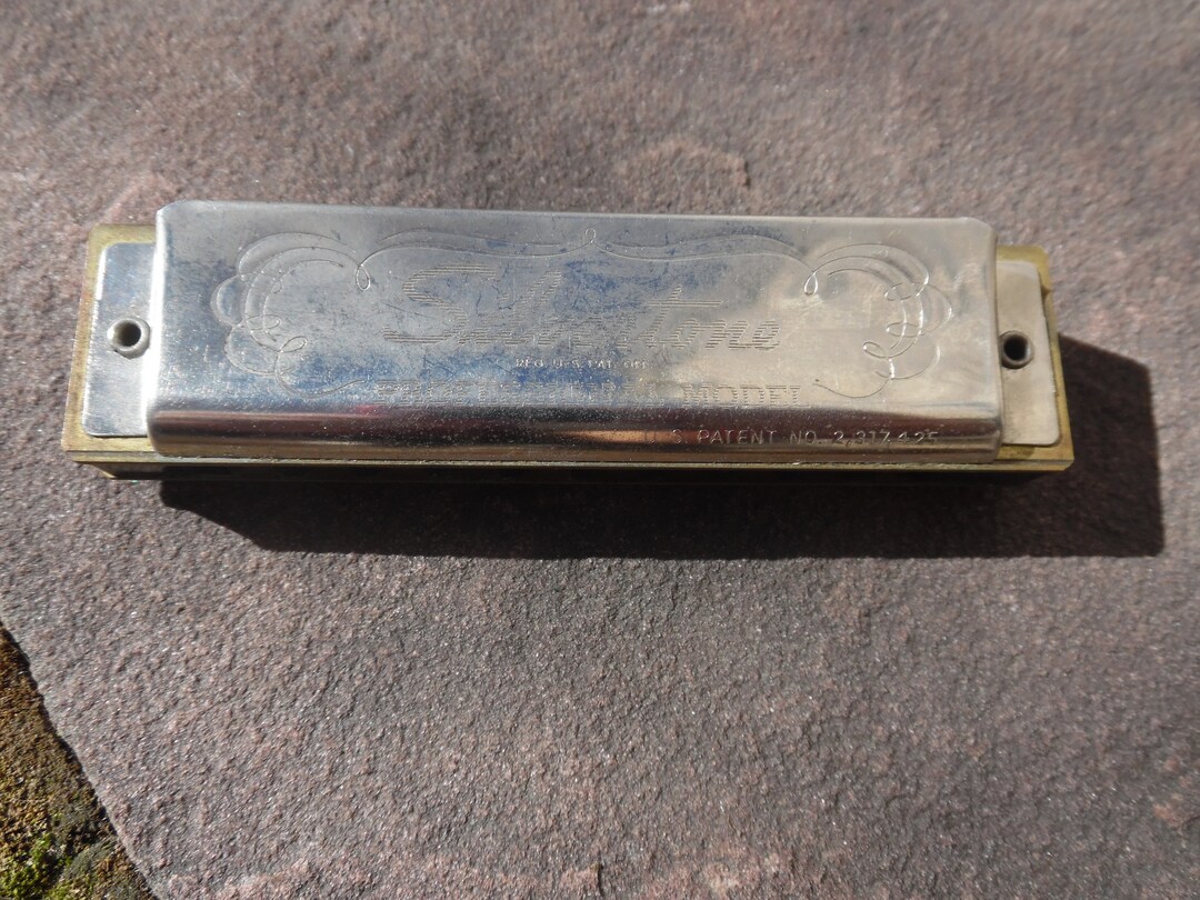 Silvertone Harmonica - Etsy
