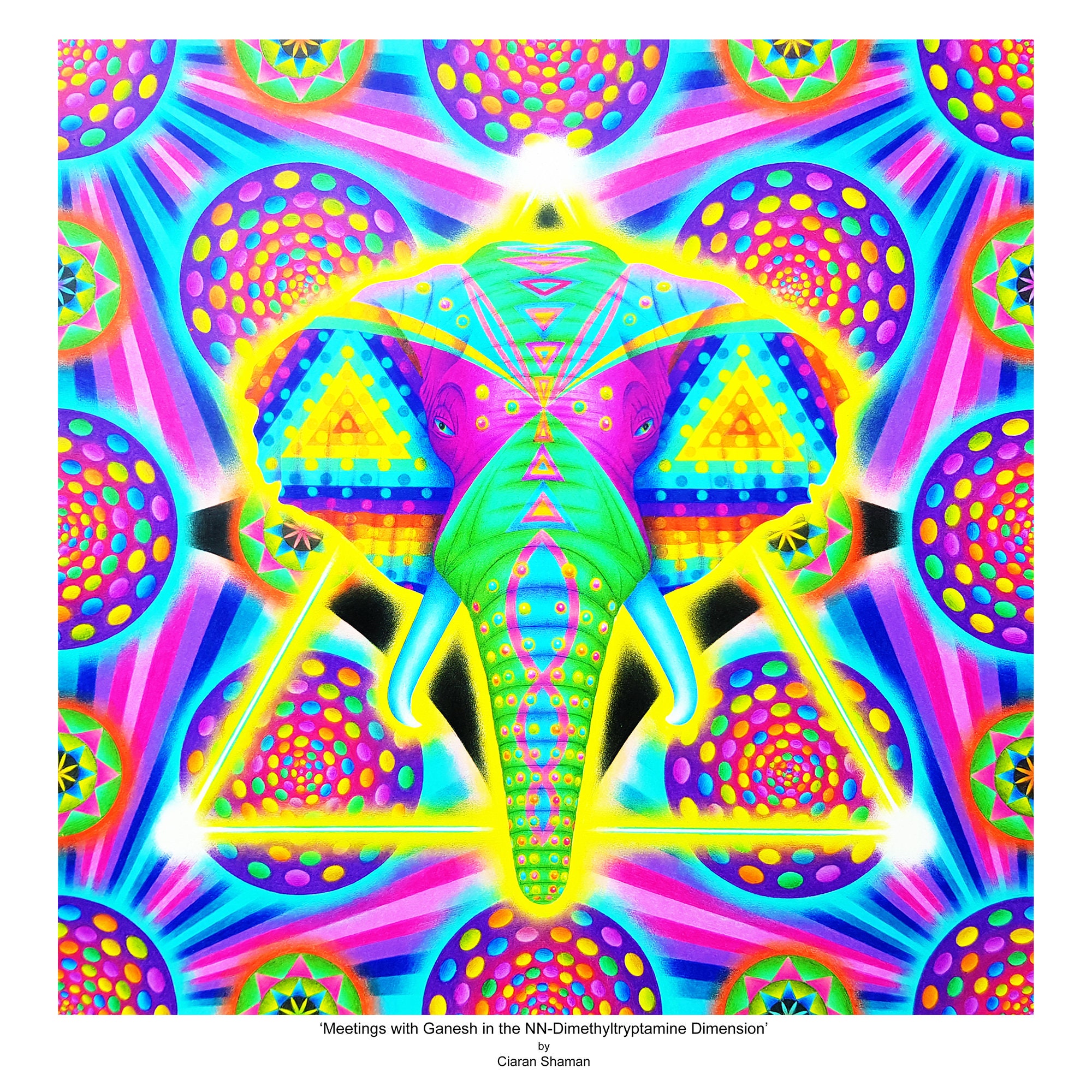 Prints Acid Drops Psychedelic Art Print by Ciaran Shaman Art ...