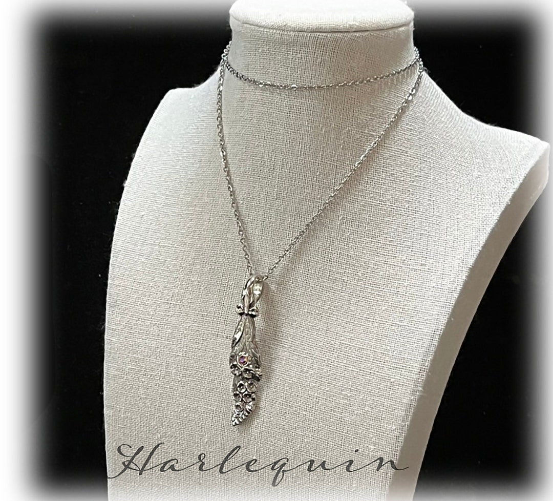 Vintage Silverplate Forget Me Not Flowers Silverware Pendant, Reed and ...