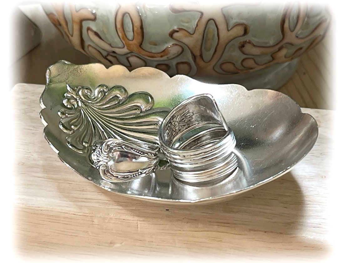 Antique Stuart Trinket Dish, Ring Catcher, Jewelry Bowl, Fleur De Lis ...