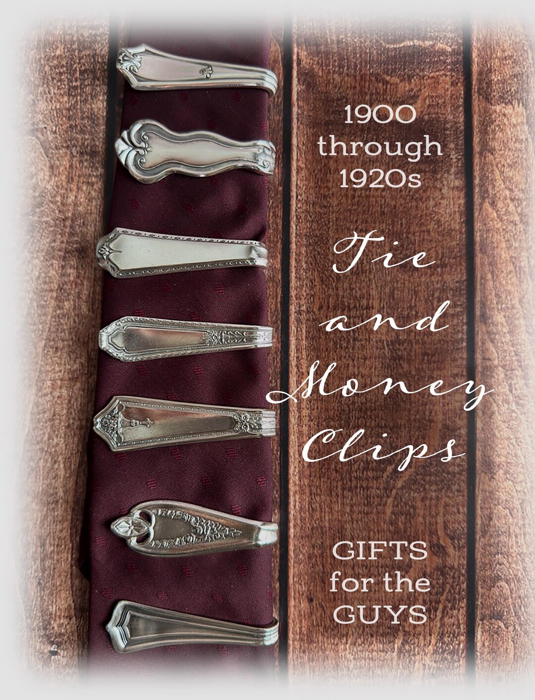 Vintage Art Deco Silverplate Tie Clip: Upcycled Spoon Handle, 1900 ...