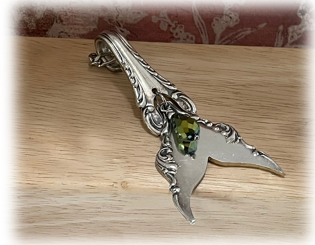 Antique Fork Mermaid Tail Pendant, 2 Section, Articulated, Art Nouveau ...