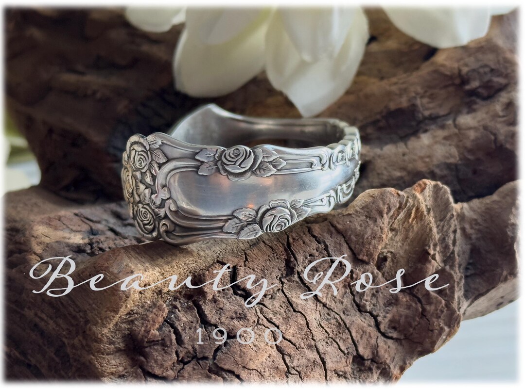 1900 Benedict American Beauty Rose Cuff Bracelet, Art Nouveau Design ...
