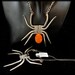 Creepy Crawly Fork Spiders, Halloween Jewelry Pendant, Spider Necklace ...
