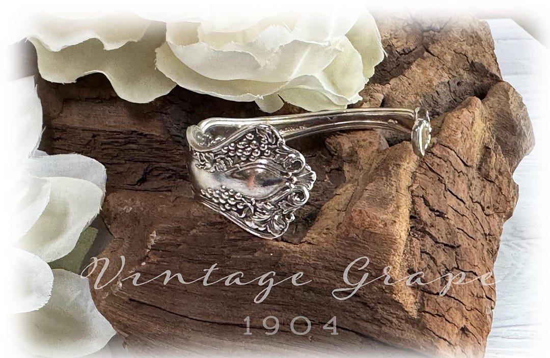 Vintage Grape Antique Art Nouveau Cuff Bracelet, Silverplate Jewelry ...