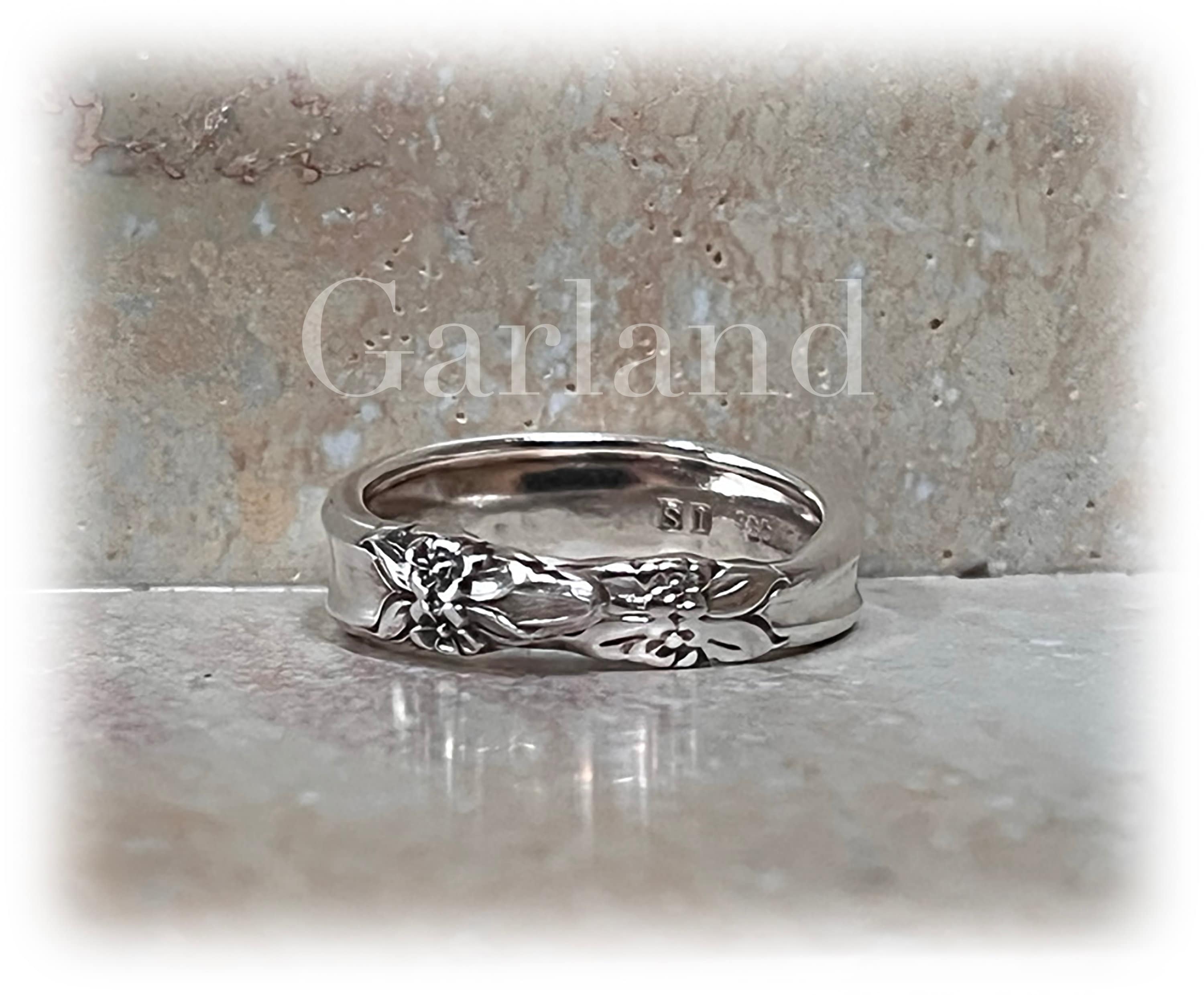 Floral Spoon Ring: Upcycled Silverplate Jewelry, Size 8.5 - Etsy