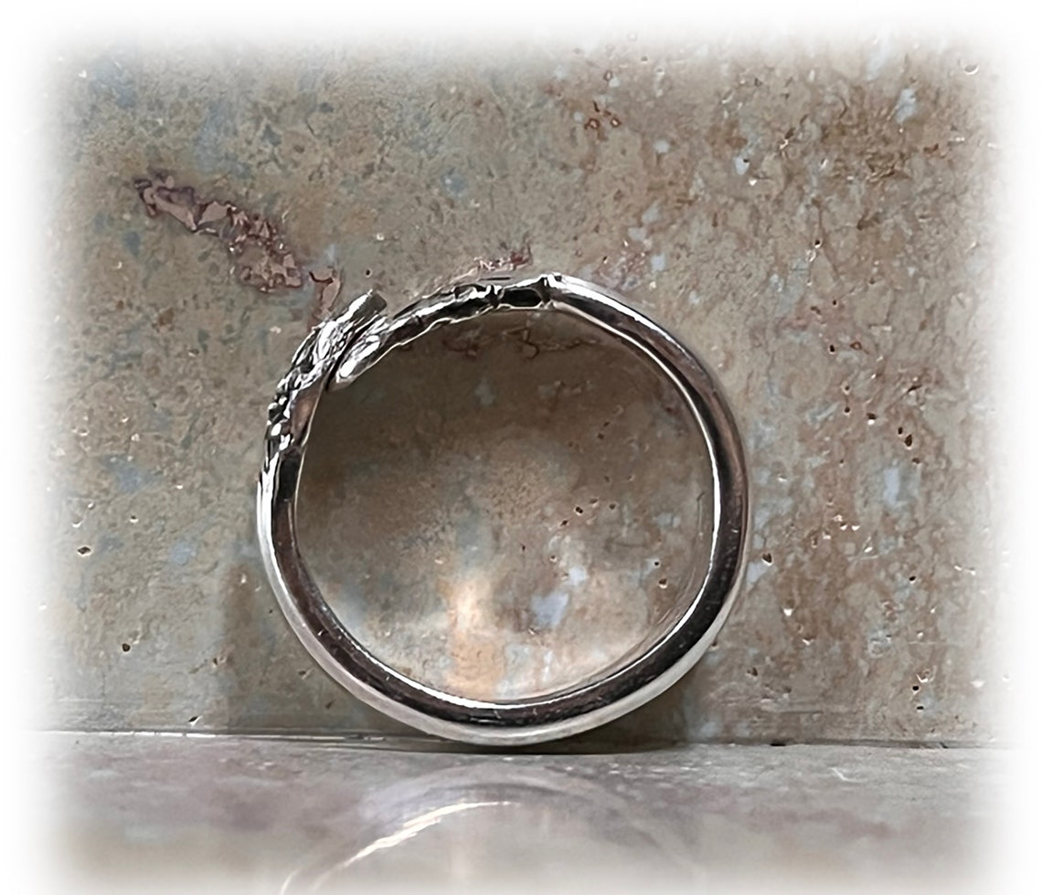 Floral Spoon Ring: Upcycled Silverplate Jewelry, Size 8.5 - Etsy