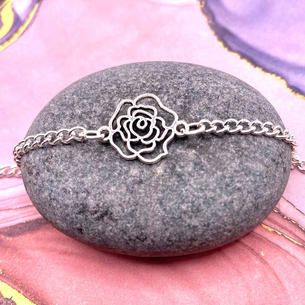 Red Rose Bracelet - Etsy