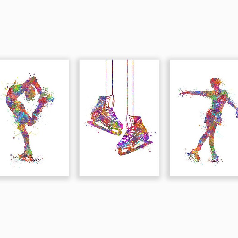 Ice Skating Print - Etsy