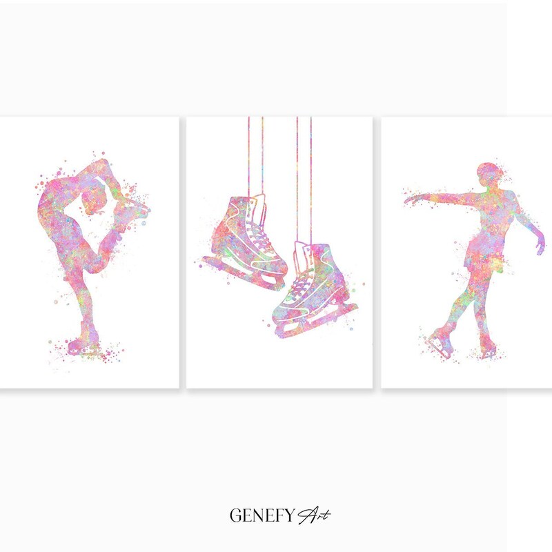 Ice Skating Print - Etsy