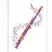 Flute Watercolour Art Print - Music Flute Instrument Watercolour Art ...