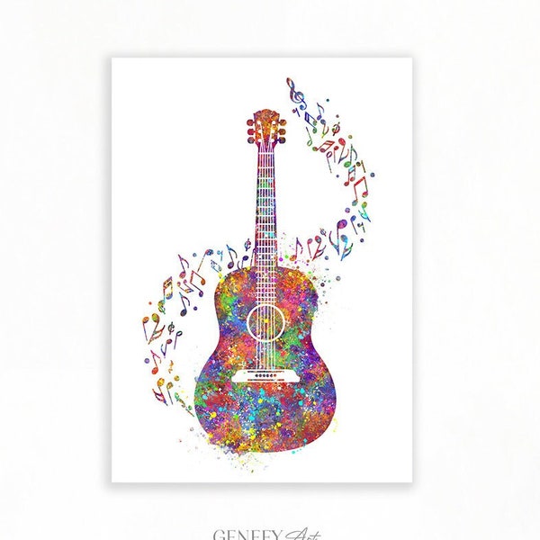 Guitar Poster - Etsy