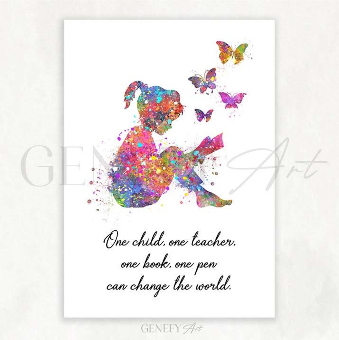 Teachers Quote Watercolour Print: Inspirational Gift for Mentors - Etsy