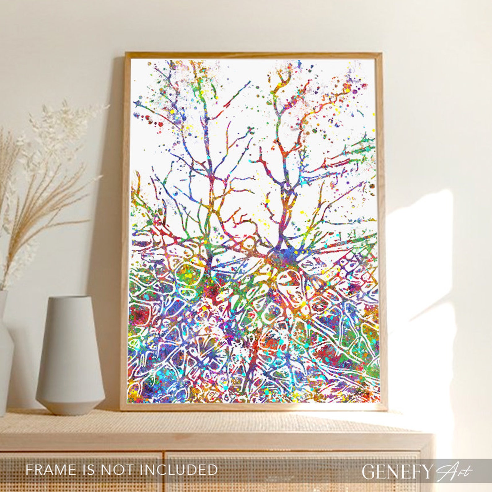 Neural Network Watercolor Art Print Neuron Synapses Art - Etsy