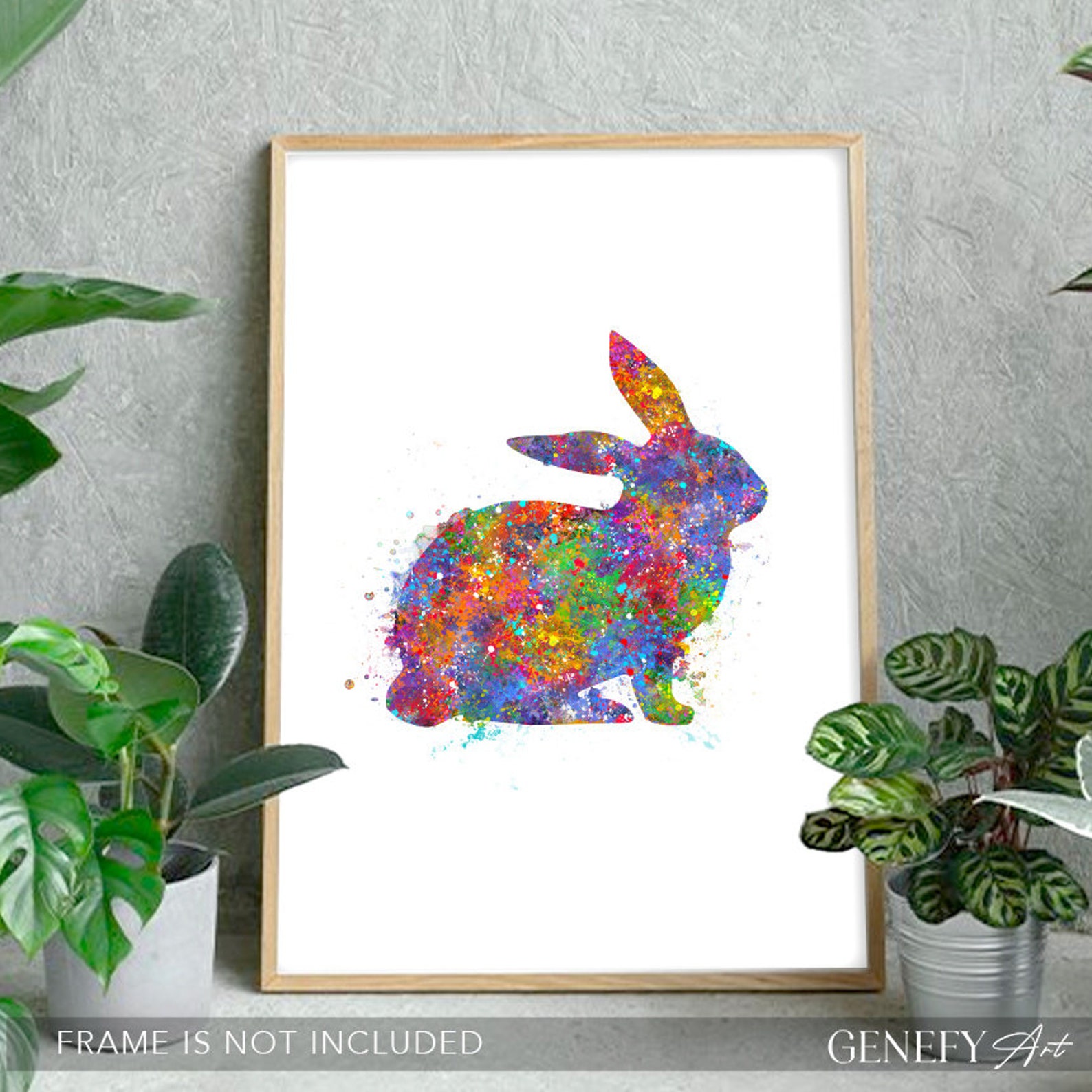 Rabbit Watercolour Poster Rabbit Prints Rabbit Poster - Etsy