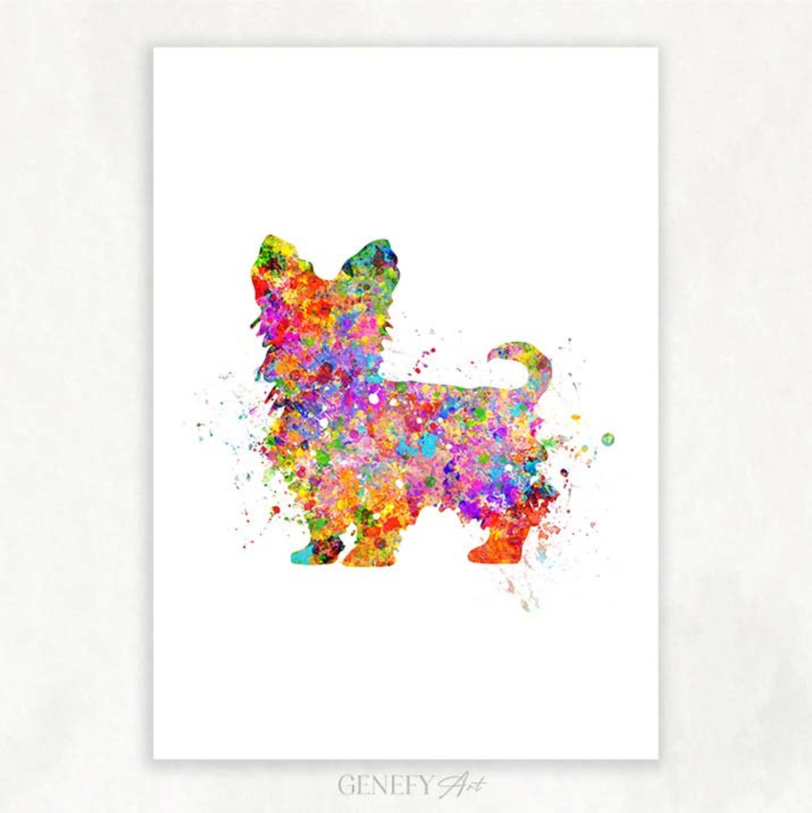 Yorkie Watercolor Art Print Yorkie Portrait Yorkie Prints - Etsy
