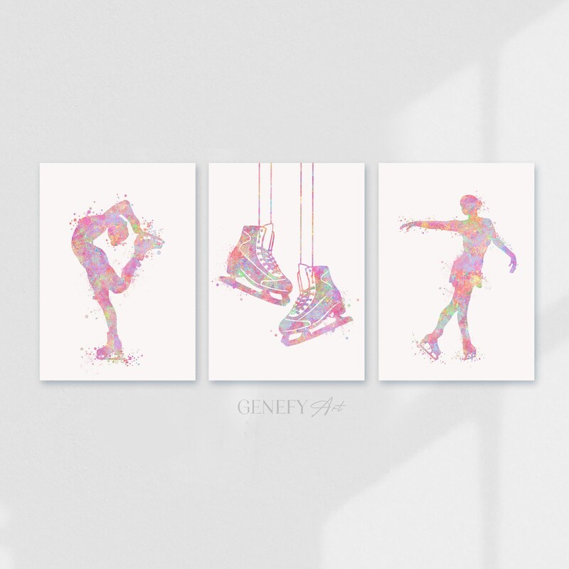 Ice Skating Print - Etsy