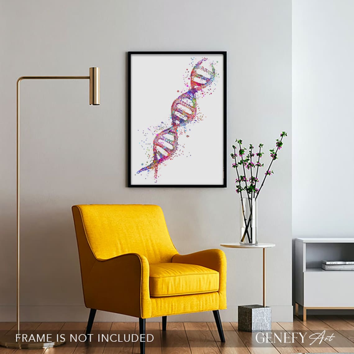 DNA Watercolor Art Print DNA Molecule Art Medical Art - Etsy
