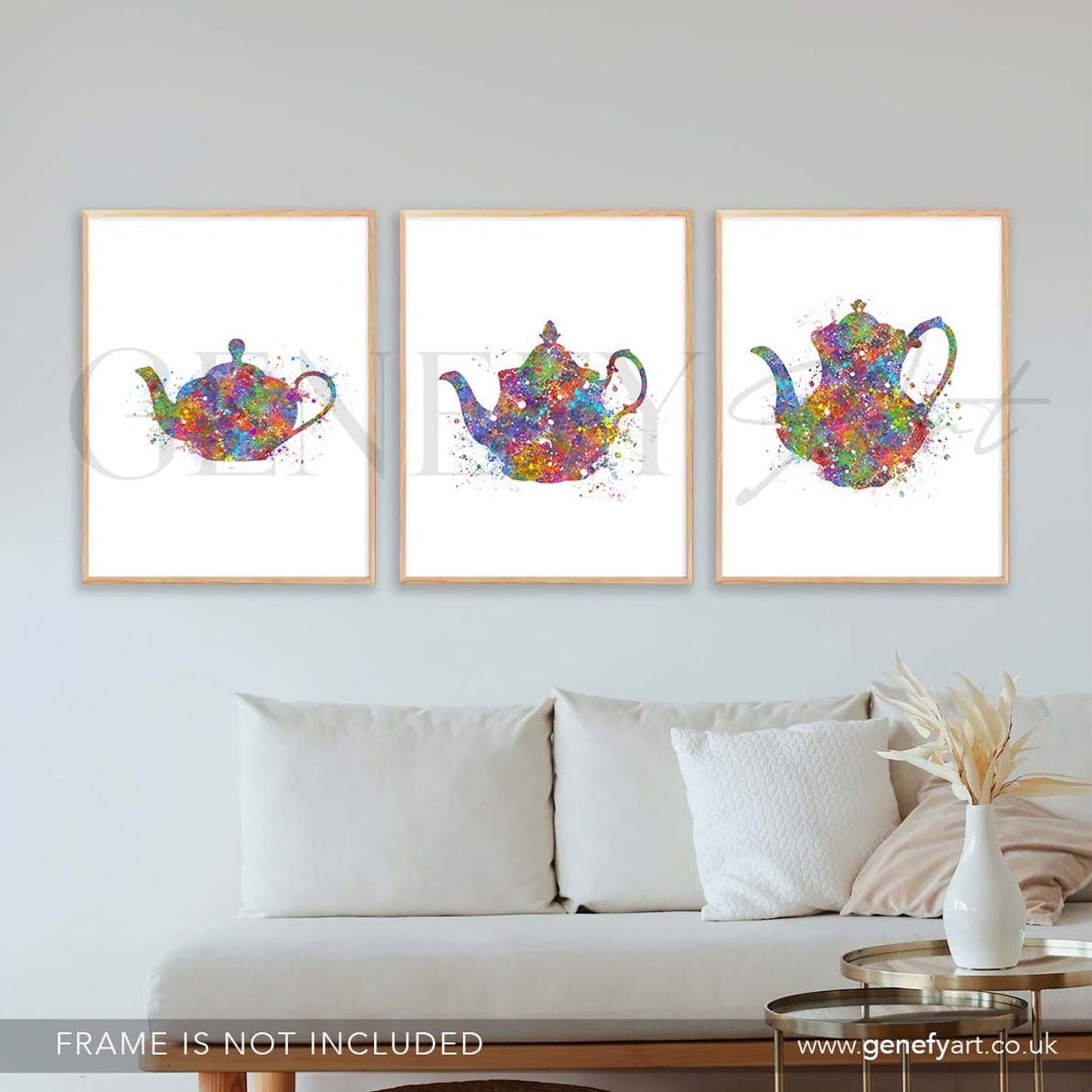Teapot Watercolor Art Print Set of 3 Prints Kitchen Prints - Etsy UK