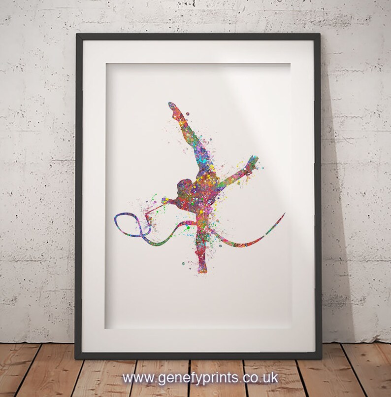 Rhythmic Gymnastics Watercolor Art Print Set of 3 Prints | Etsy