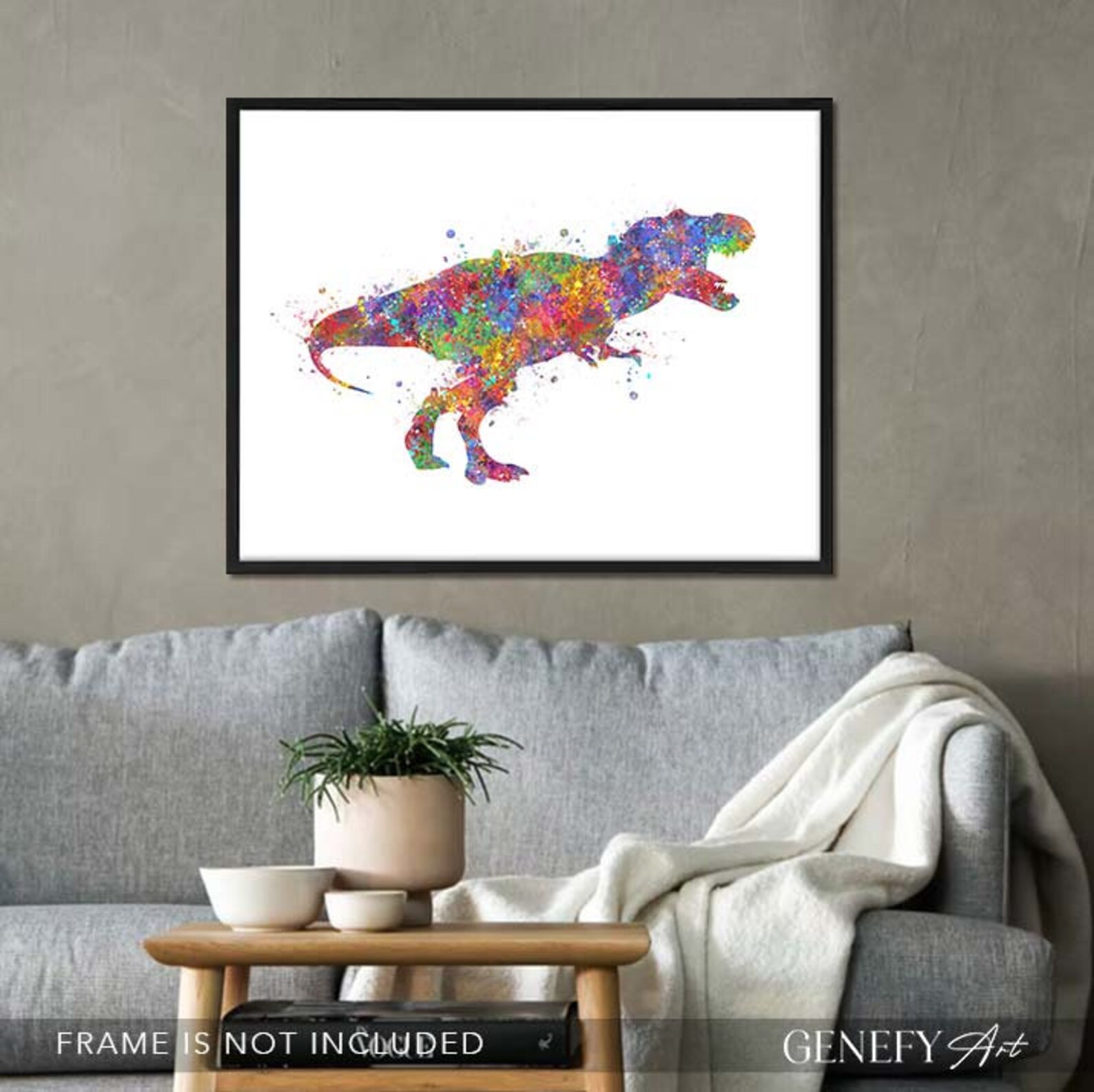 Tyrannosaurus T-rex Watercolor Print Dinosaur Watercolor Art - Etsy UK