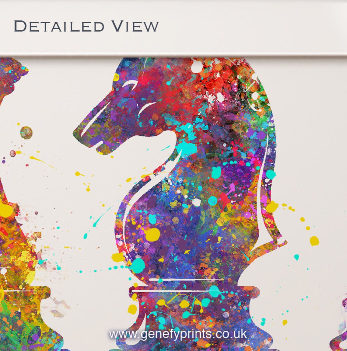 Chess Watercolour Art Print Knight King Queen Chess | Etsy