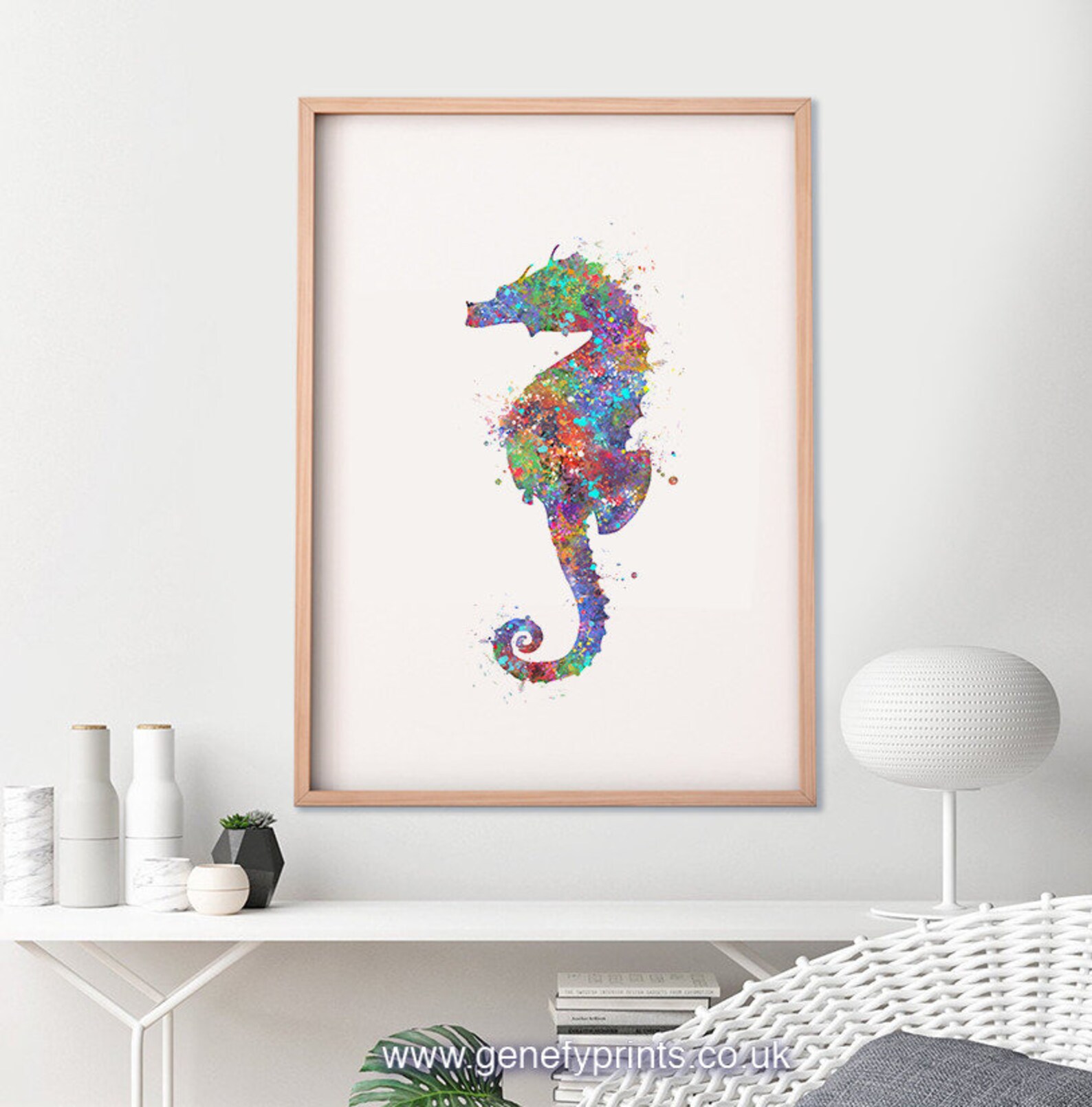 Seahorse Watercolour Art Print Seahorse Portrait Seahorse | Etsy
