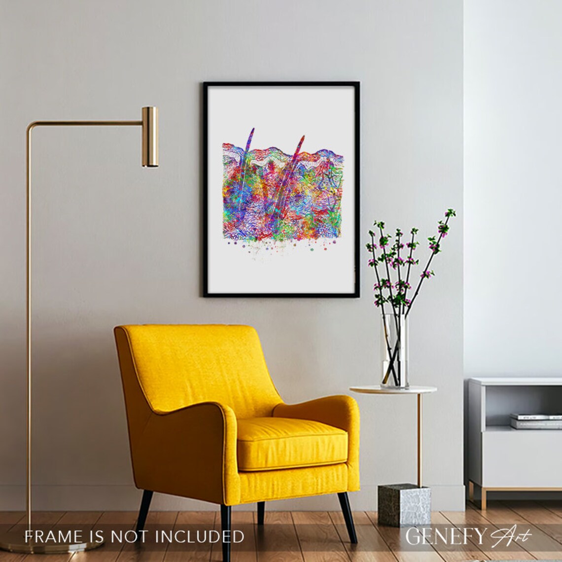 Cross Section of Skin Watercolor Art Print Skin Cross - Etsy