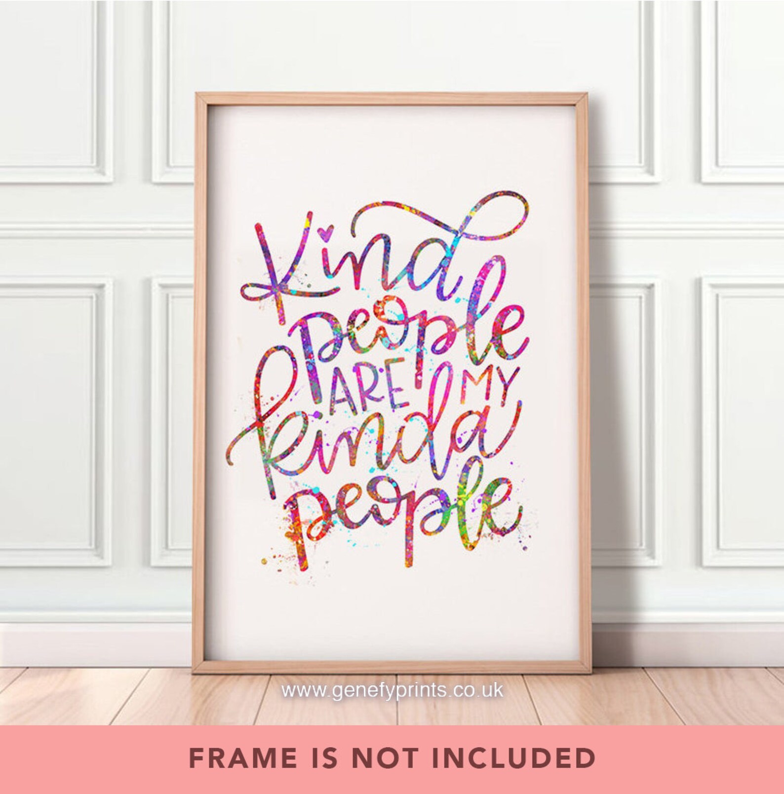 Kind People Are My Kinda People Quote Watercolour Print | Etsy