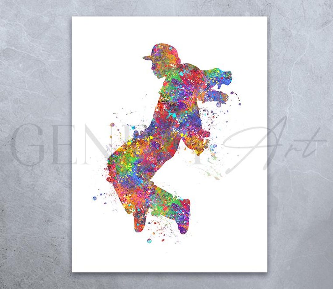 Breakdance Watercolour Art Print Breakdance Art Breakdancing Poster ...