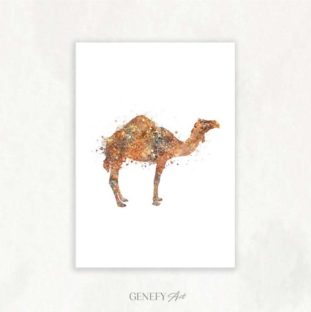 Camel Watercolor Art Print Camel Poster Camel Prints Desert Animal ...